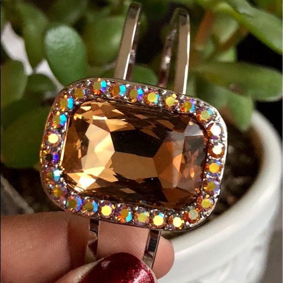 Jewelry | Carmel Crystal Hinged Bracelet | Poshmark